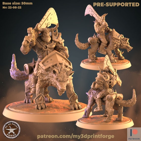 Orc Wolfrider and Wolf Chaotic Evil Orcs My 3D Print Forge - Etsy