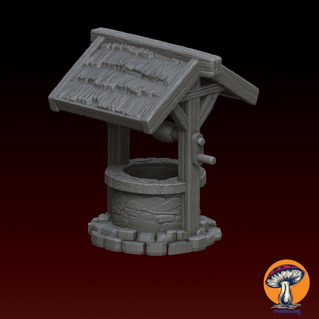 Water Well - Wishing Well • Minibasing • 3D Printed 32mm Tabletop ...