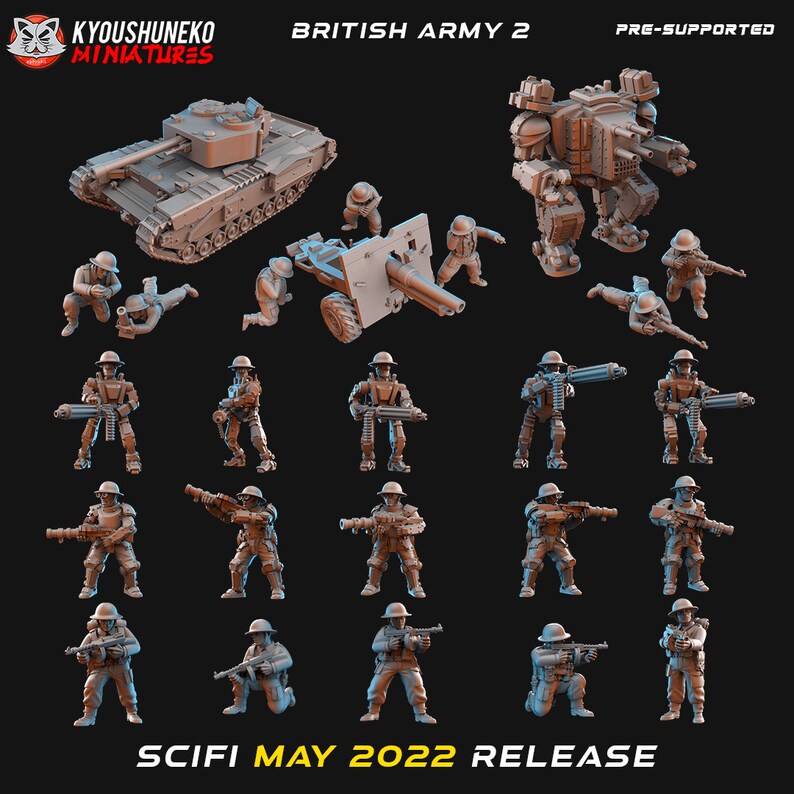 British MK Heavy Mech 28mm Miniature British Army - Etsy