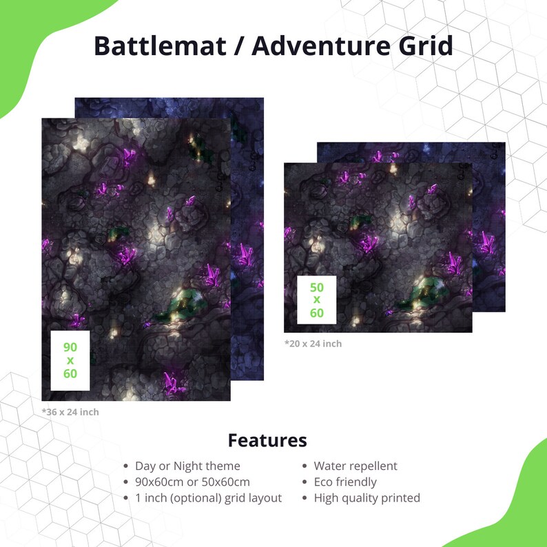Cave Battlemat / Adventure Grid • Battle Maps • Cast 'n Play • Tabletop ...