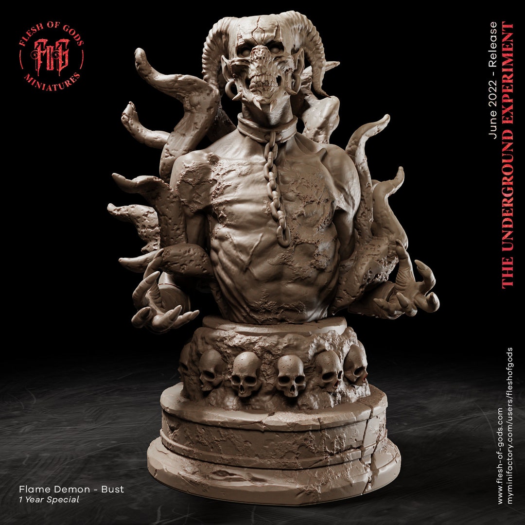 Flame Demon Bust - Demon Lord Bust • the Underground Experiment • Flesh ...