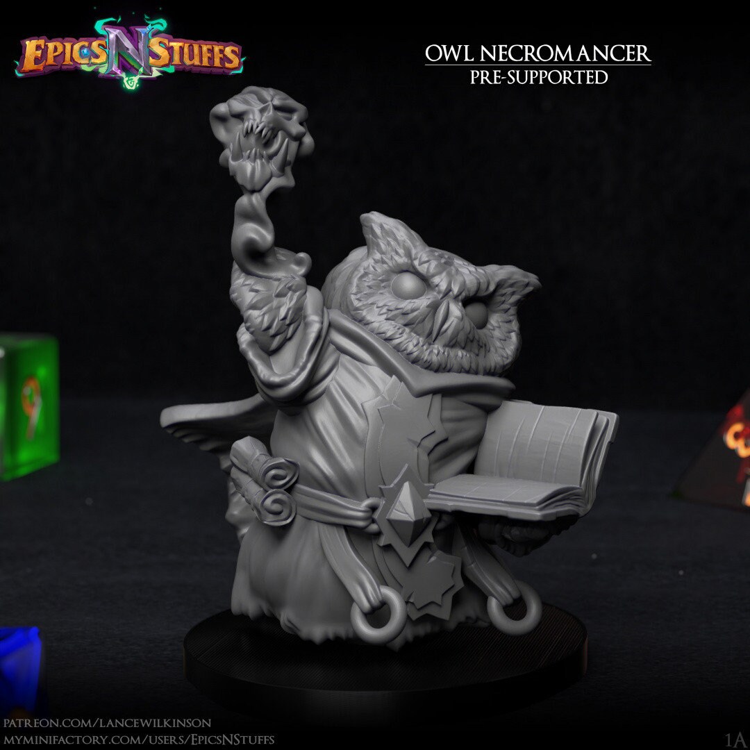 Owlkin Necromancer • Cute Monsters by Epics 'N' Stuffs • 3D Printed ...