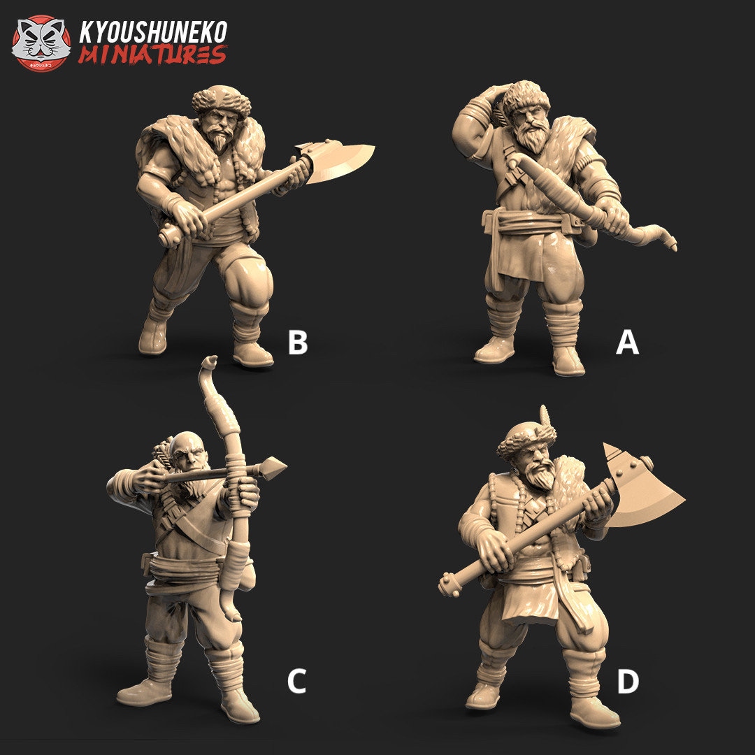 Cossack Warriors Squad Humans Kyoushuneko Miniatures 3D Printed 32mm ...