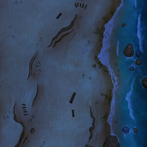 Beach Battlemat / Adventure Grid • Battle Maps • Cast 'n Play ...