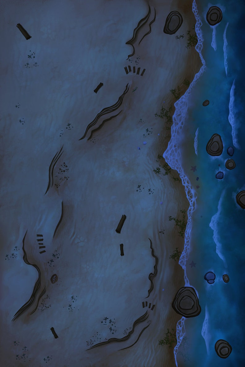 Beach Battlemat / Adventure Grid Battle Maps Cast 'n - Etsy