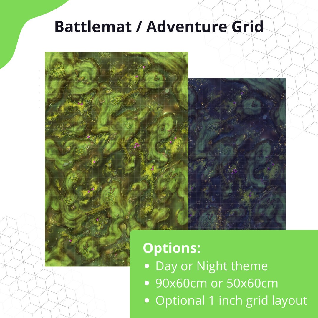 Swamp Battlemat / Adventure Grid • Battle Maps • Cast 'n Play ...