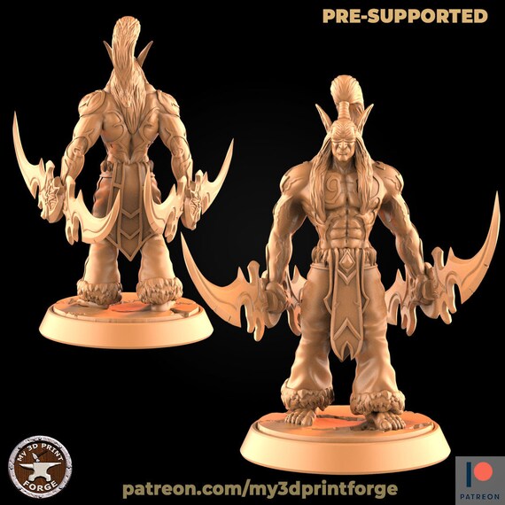 Elf Demon Hunter 25mm Base Black Temple My 3D Print - Etsy