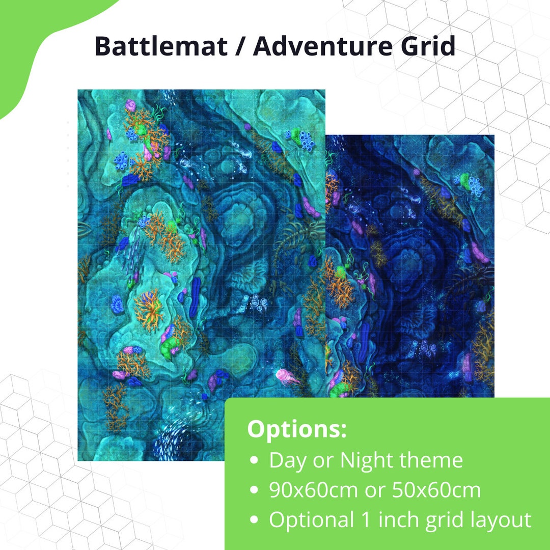 Ocean Battlemat / Adventure Grid • Battle Maps • Cast 'n Play ...