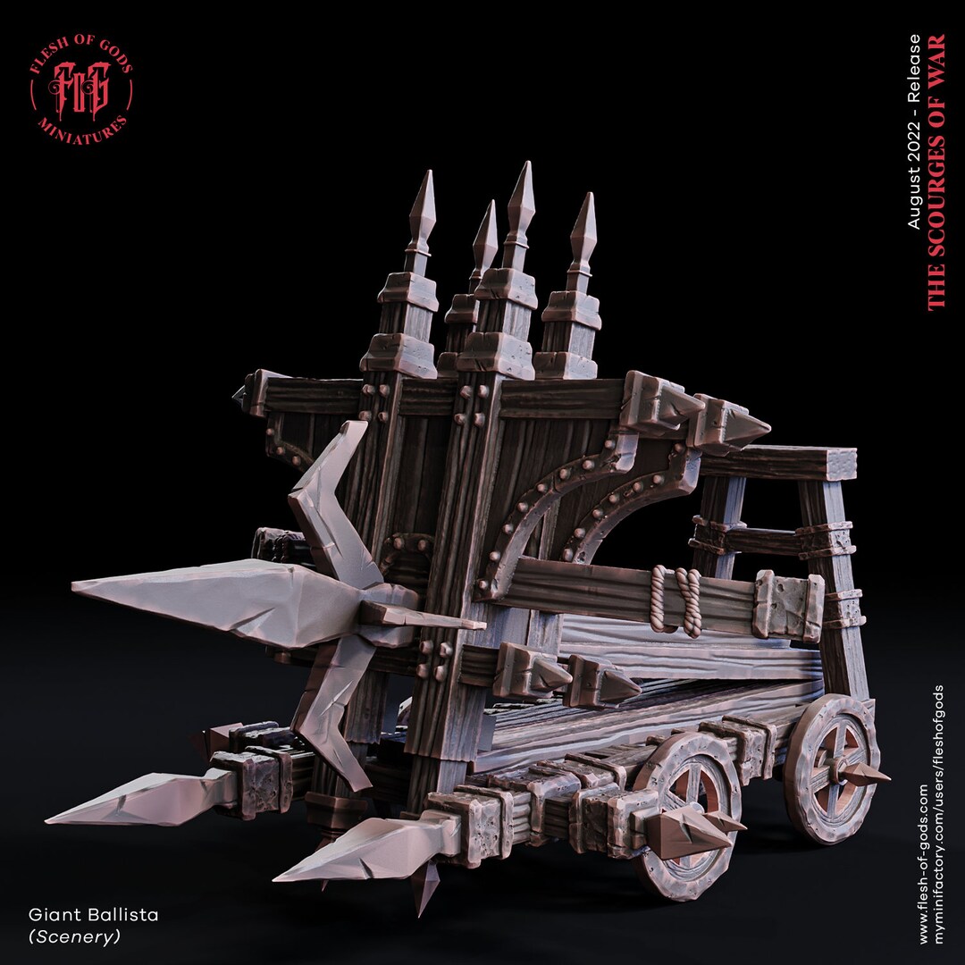 Giant Ballista • the Scourges of War • Flesh of Gods • 3D Printed 32mm ...