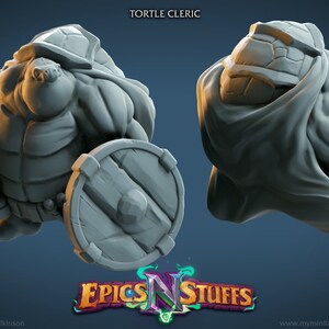 Tortle Cleric • Epics 'N' Stuffs • 3D Printed 32mm Tabletop Miniature ...