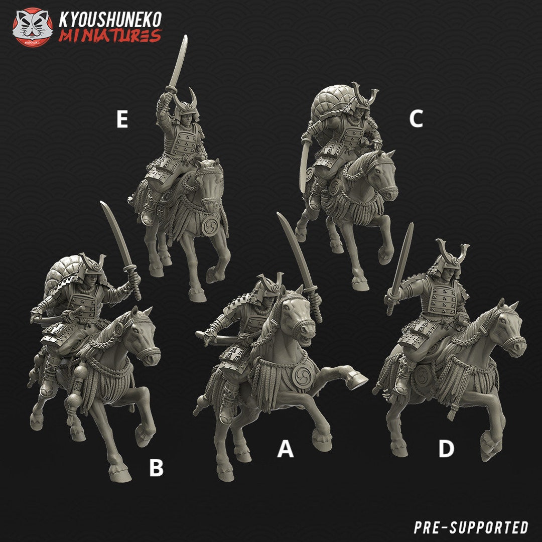 Samurai Swordmen Cavalry Samurai Cavalry Kyoushuneko Miniatures 3D ...