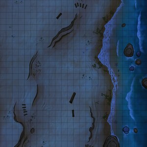 Beach Battlemat / Adventure Grid • Battle Maps • Cast 'n Play ...