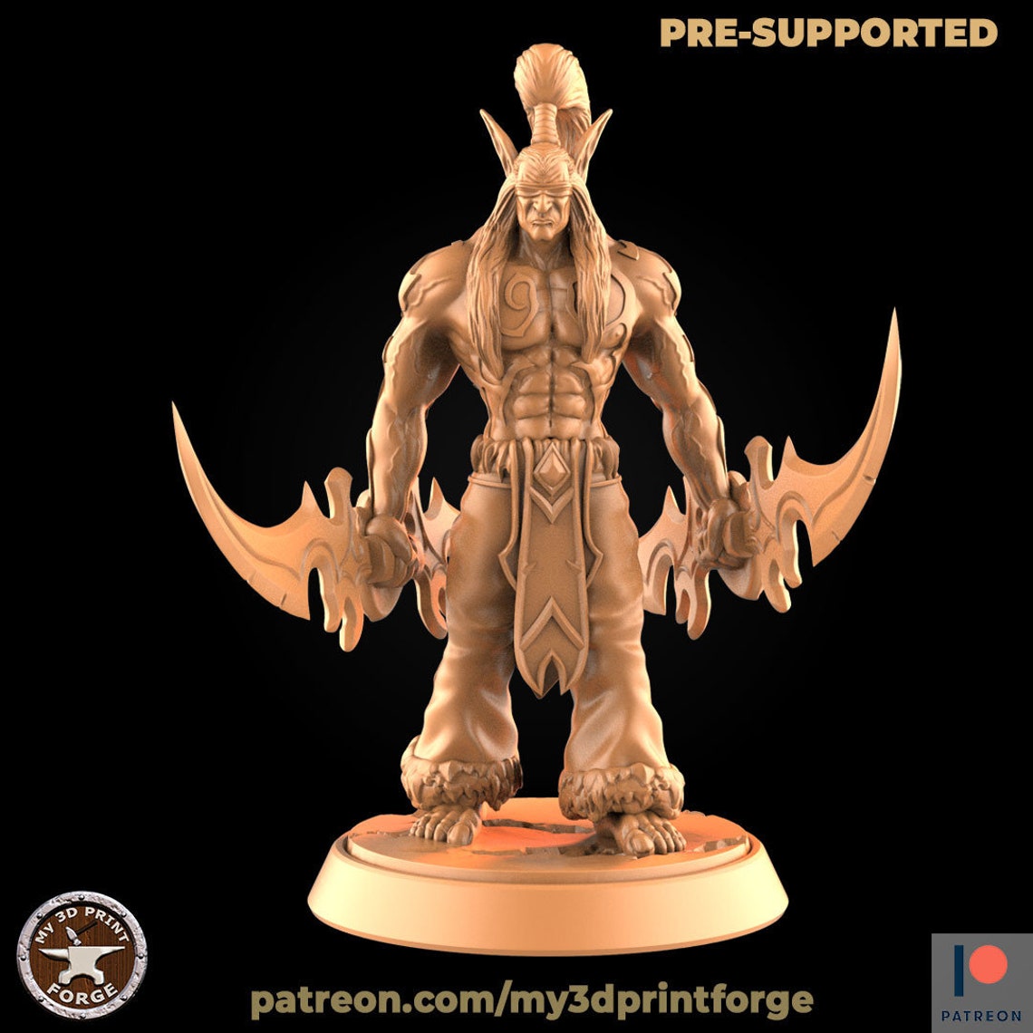 Elf Demon Hunter (25mm Base) • Black Temple • My 3D Print Forge • 3D ...