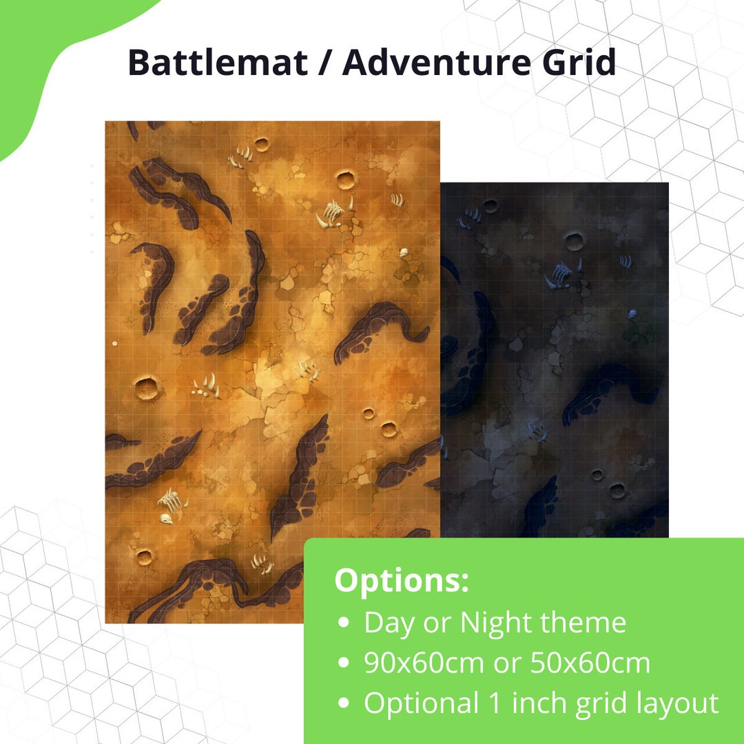 Wastelands Battlemat / Adventure Grid • Battle Maps • Cast 'n Play ...