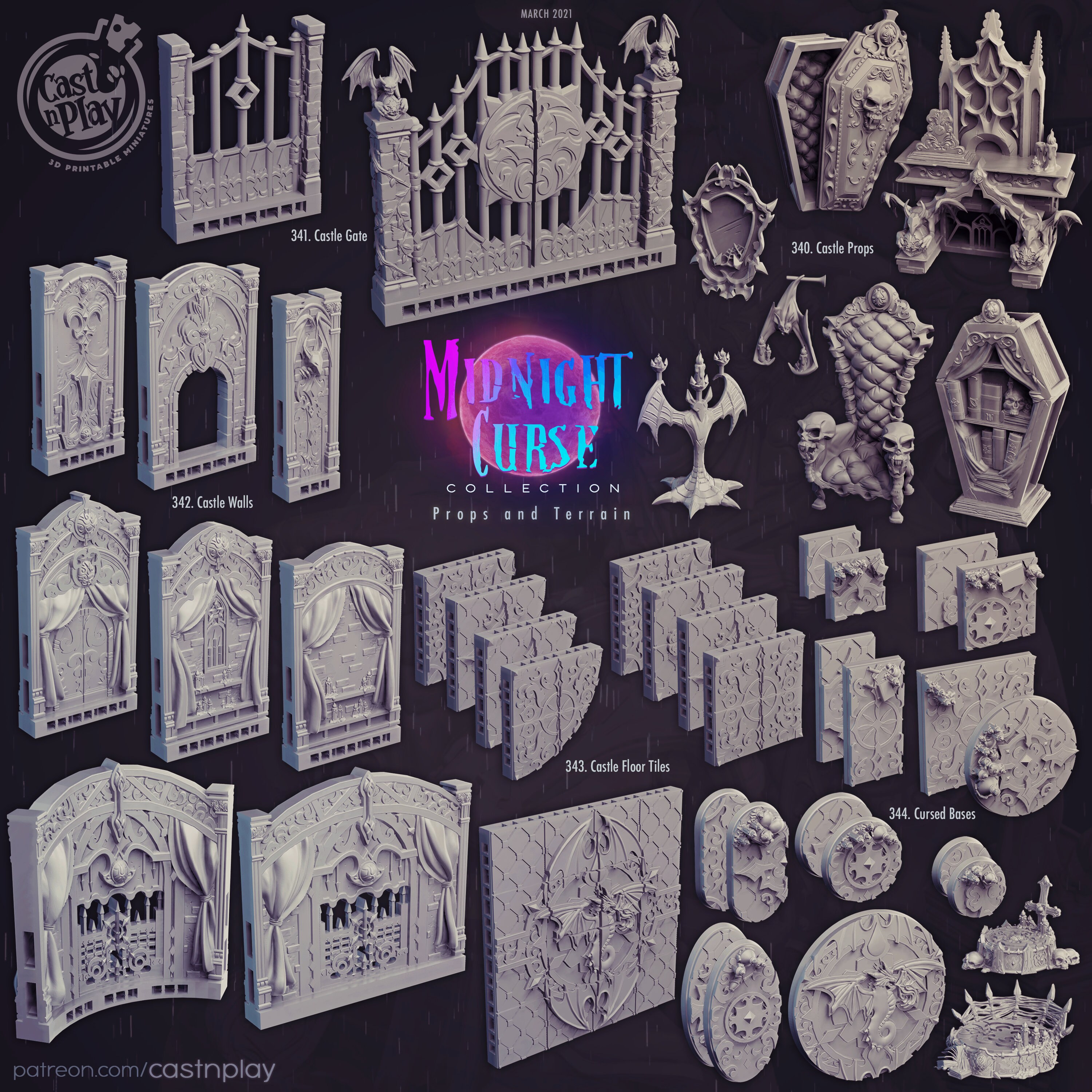 Cursed Bases 344 Midnight Curse Cast 'n Play 3D - Etsy
