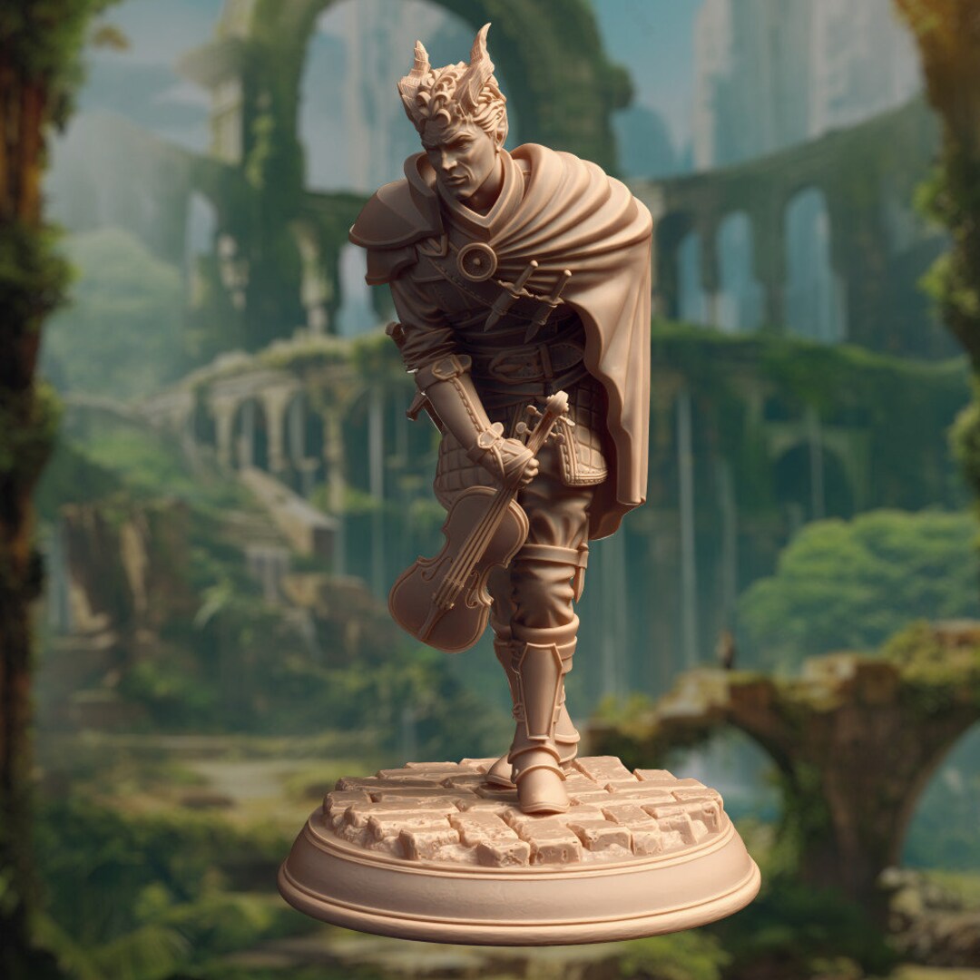 Tiefling Bard Fighter - Eramis [25mm Base] • DM Stash • 3D Printed 32mm ...