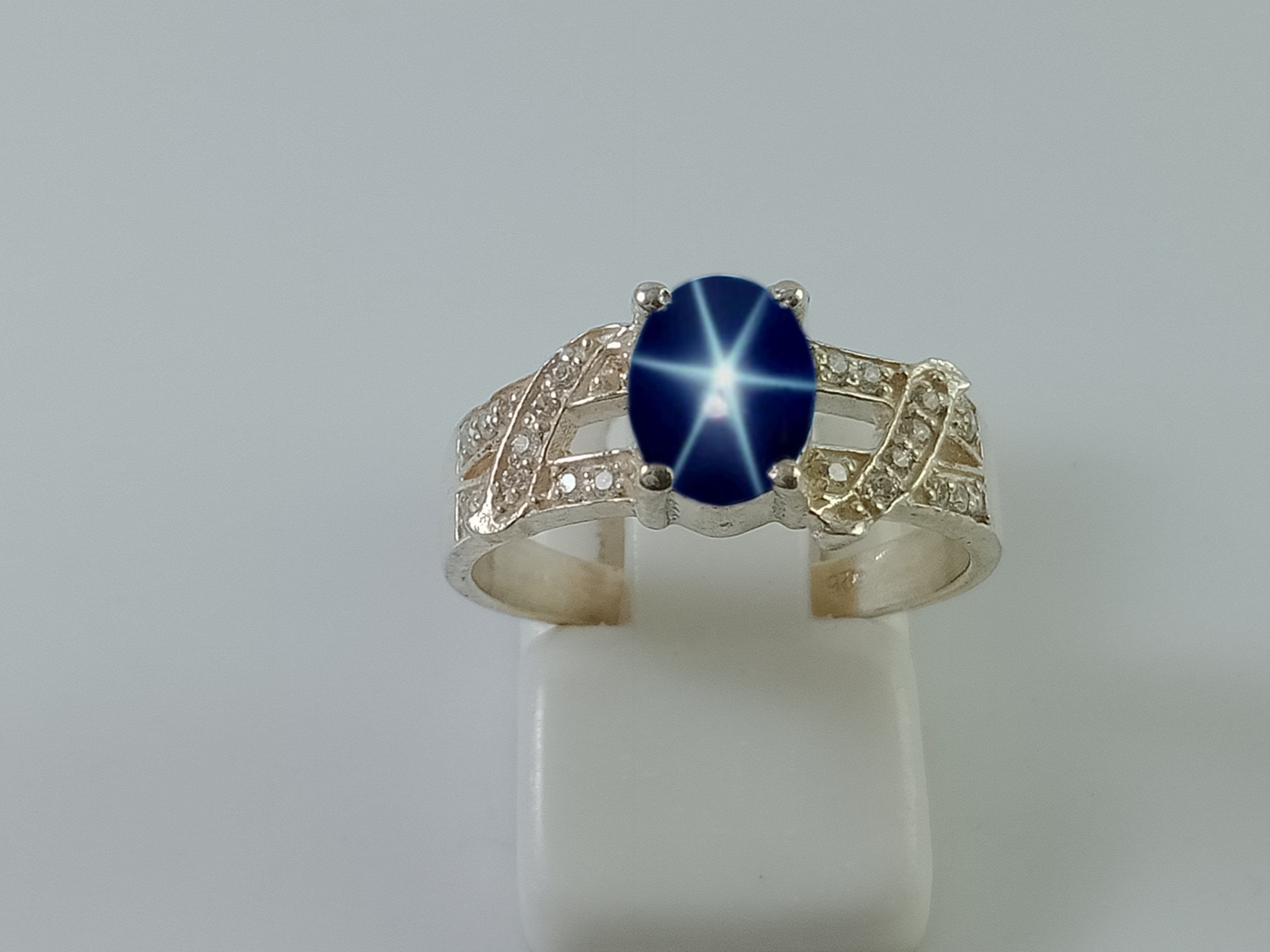 Genuine Lindy Blue Star Ring for Women Sapphire Blue Star Ring | Etsy