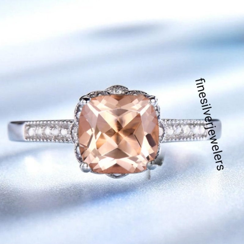 Peach Morganite Ring - Etsy