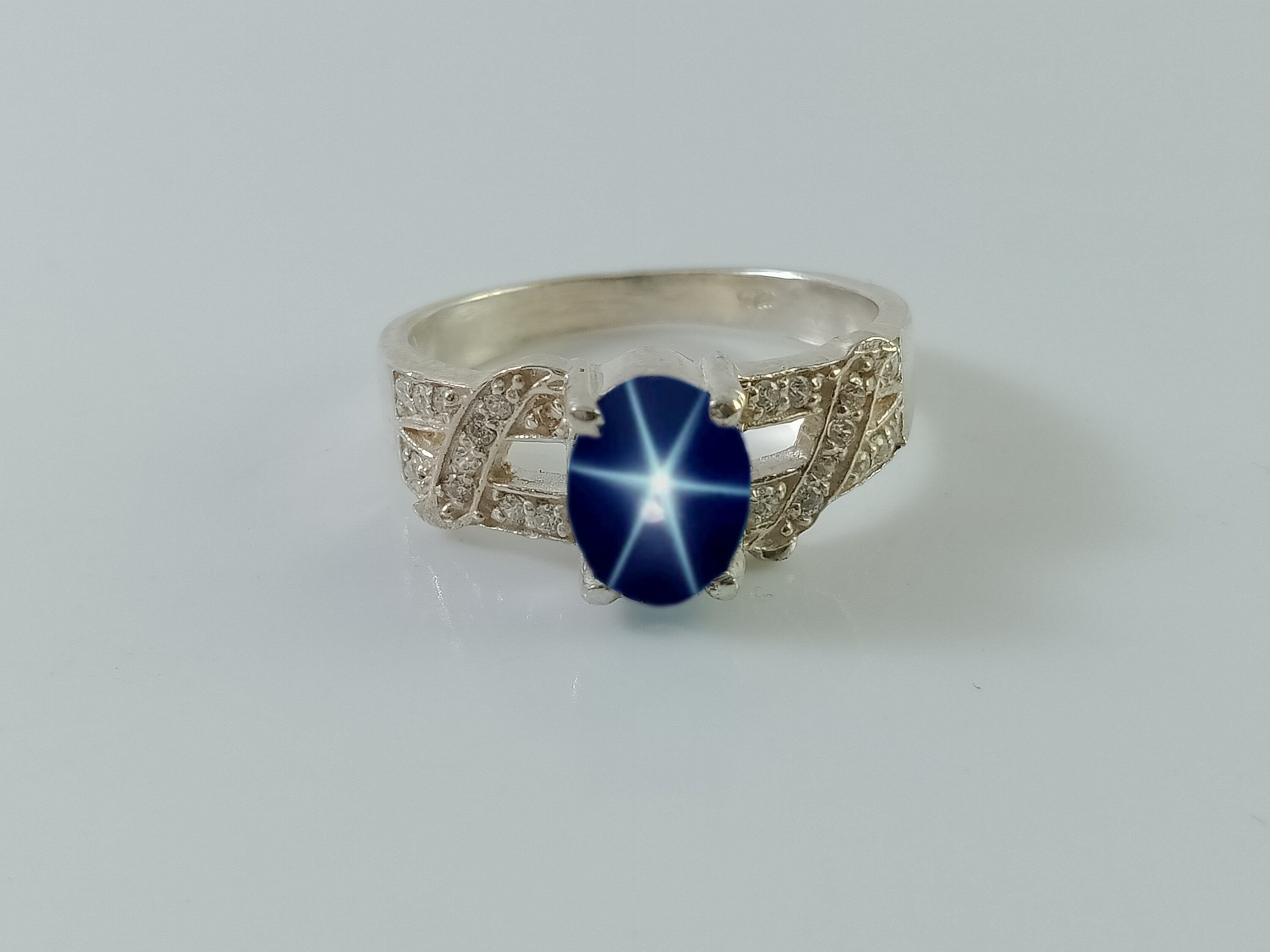 Genuine Lindy Blue Star Ring for Women Sapphire Blue Star Ring | Etsy