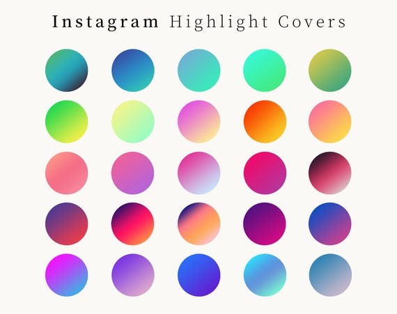 25 Gradient Instagram Highlight Covers Instagram Story | Etsy
