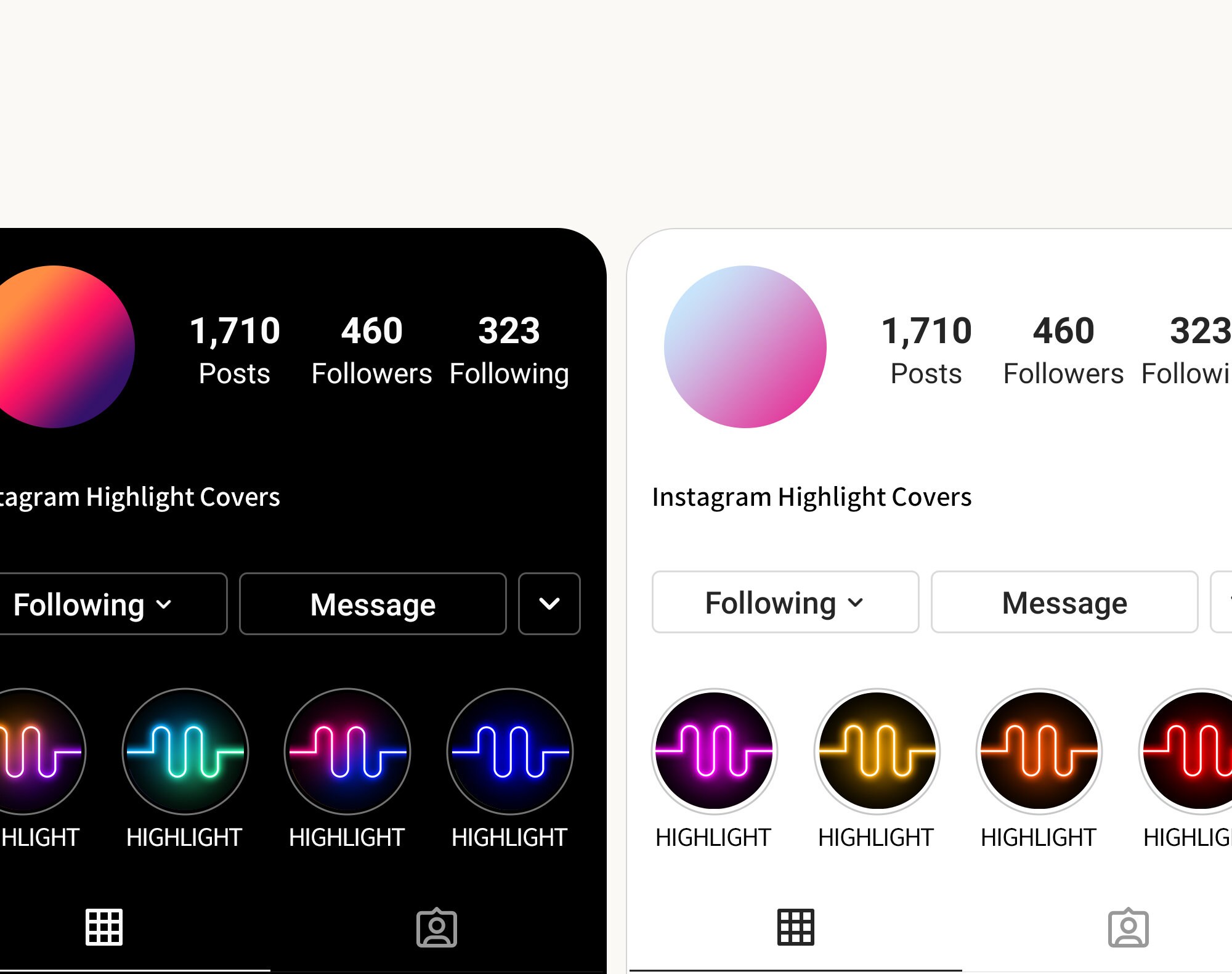 25 Neon Waveforms Icono Instagram Highlight Covers / Instagram Story ...