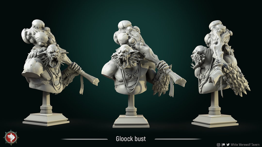Gloock the Fomorian Bust/ Fantasy Miniature / Resin Display - Etsy