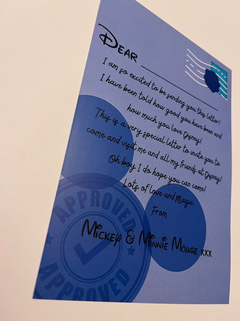Disney Reveal Letter From Mickey - Etsy UK