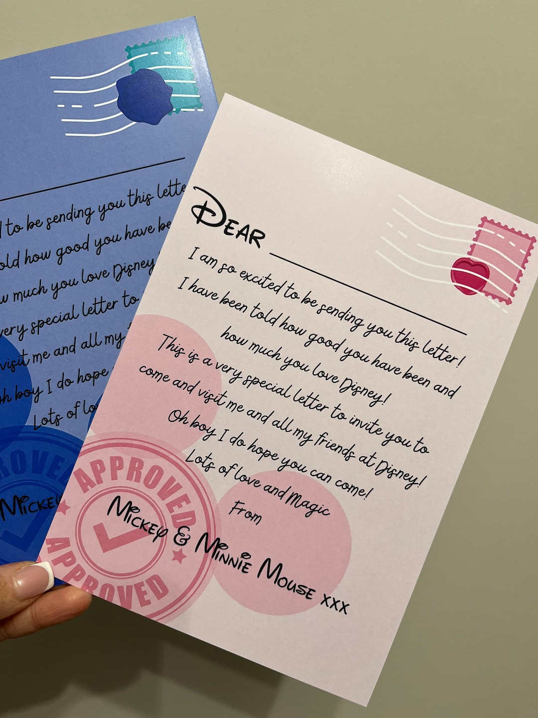 Disney Reveal Letter From Mickey - Etsy