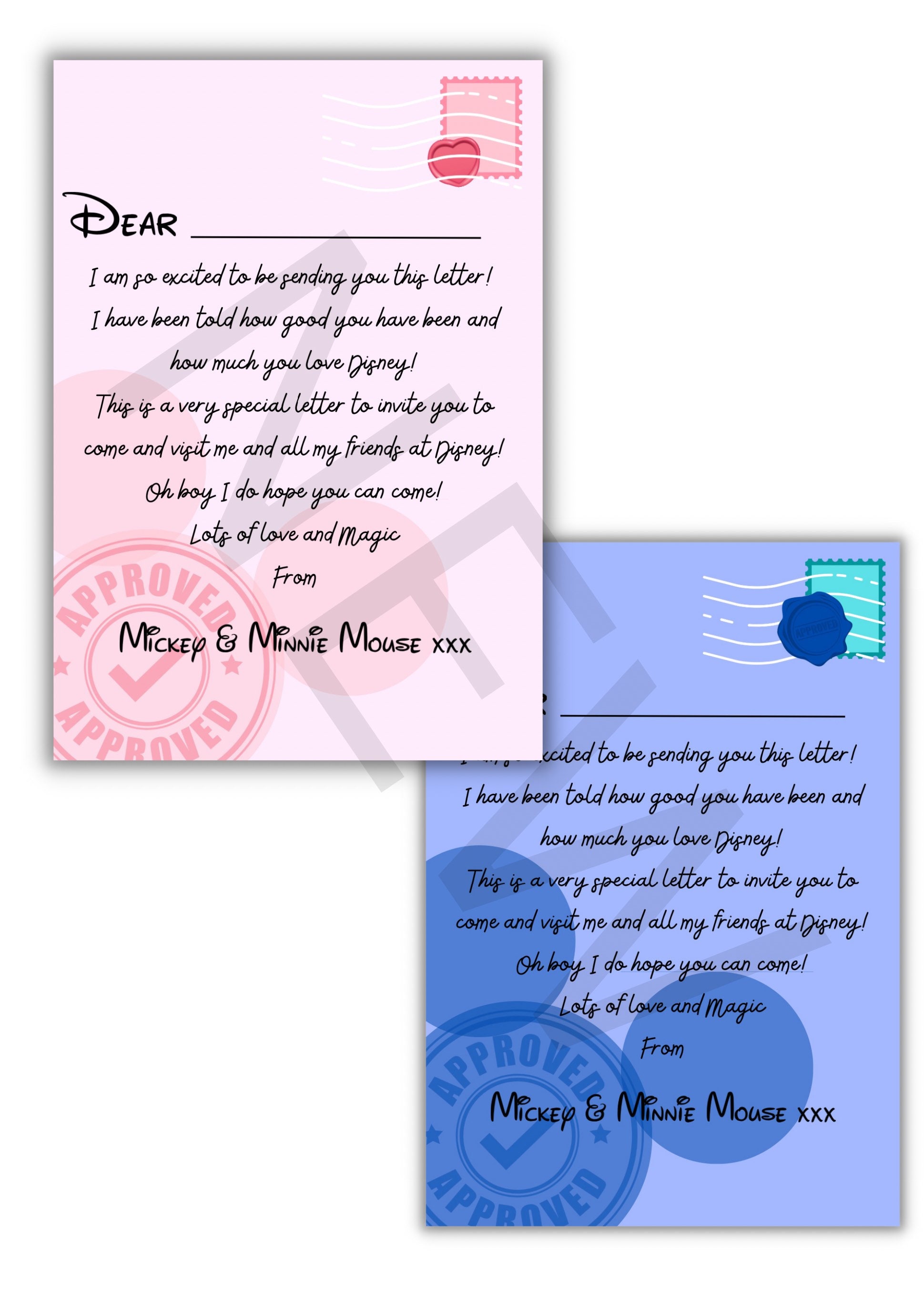 Disney Reveal Letter From Mickey - Etsy UK