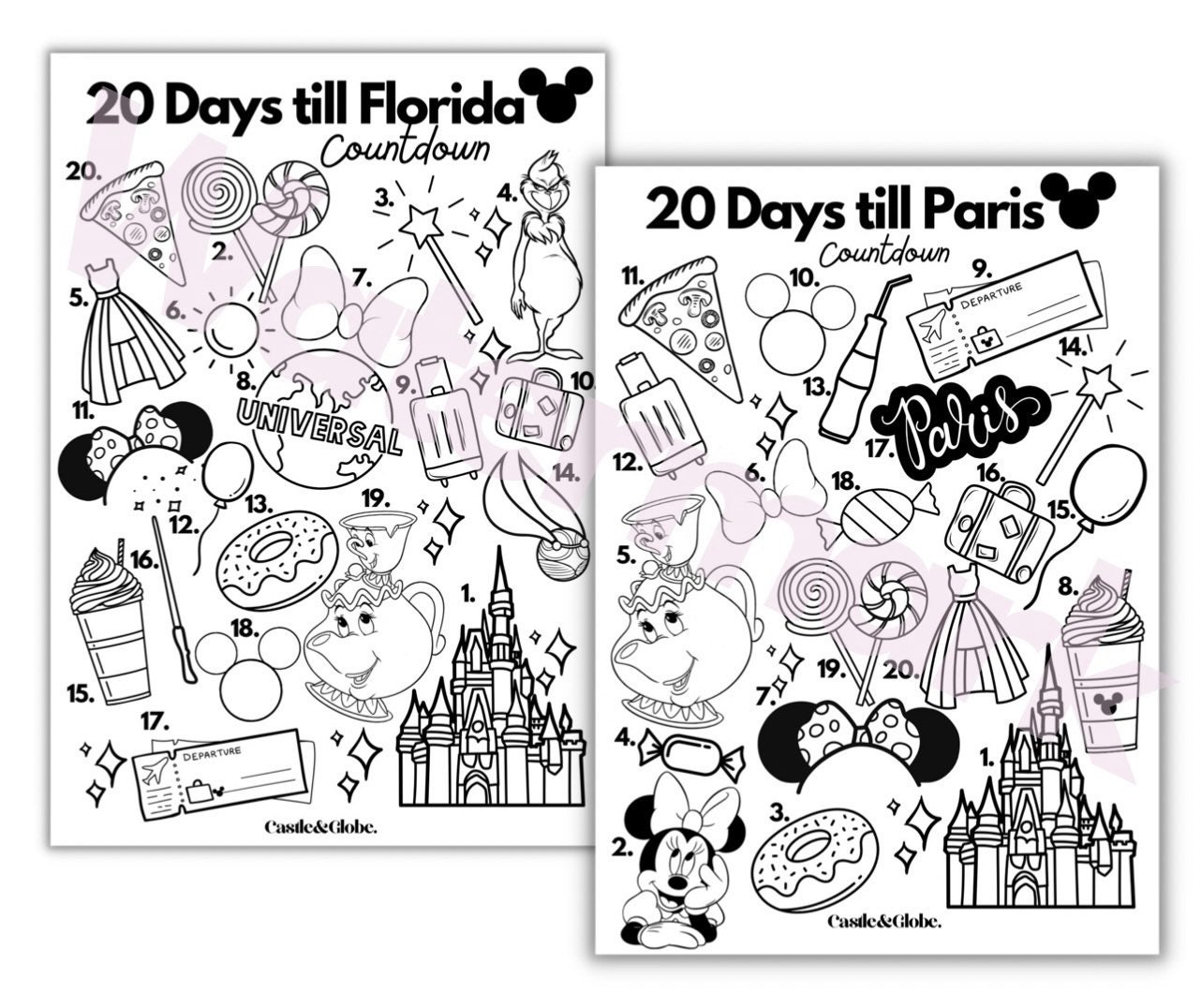 Disney Colour Countdown - Etsy UK