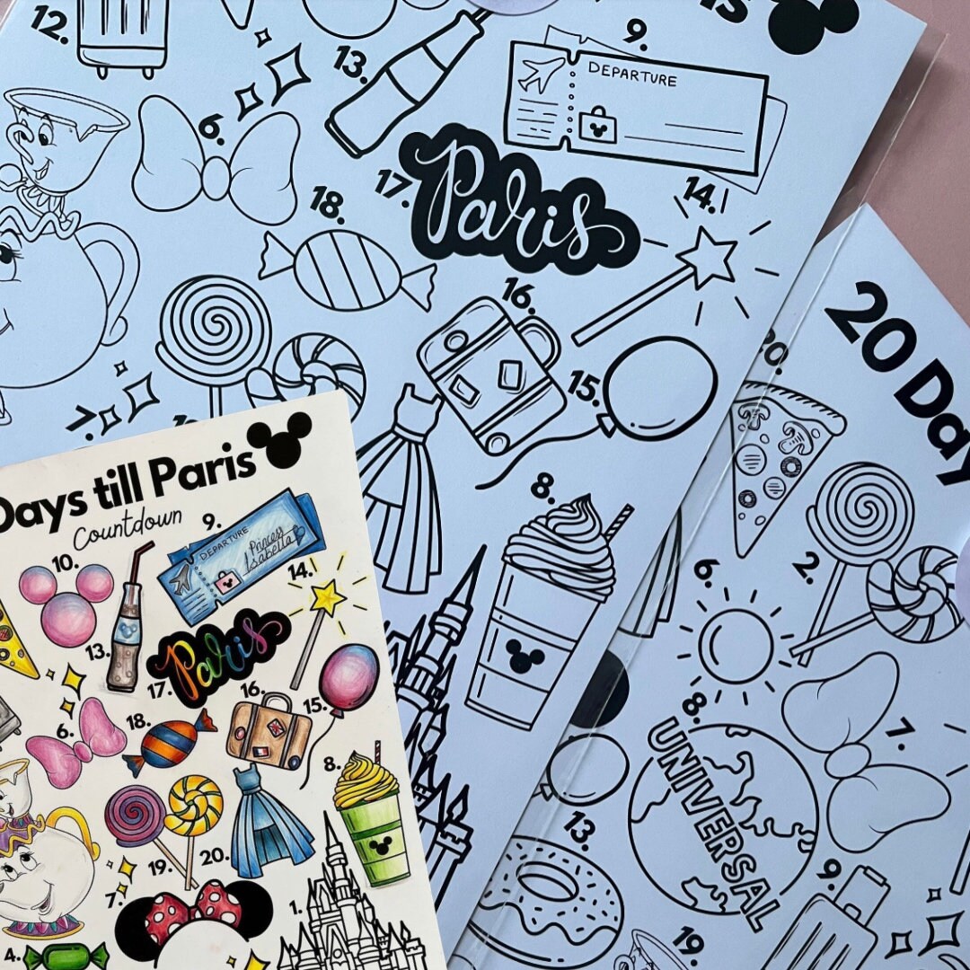 Disney Colour Countdown - Etsy UK