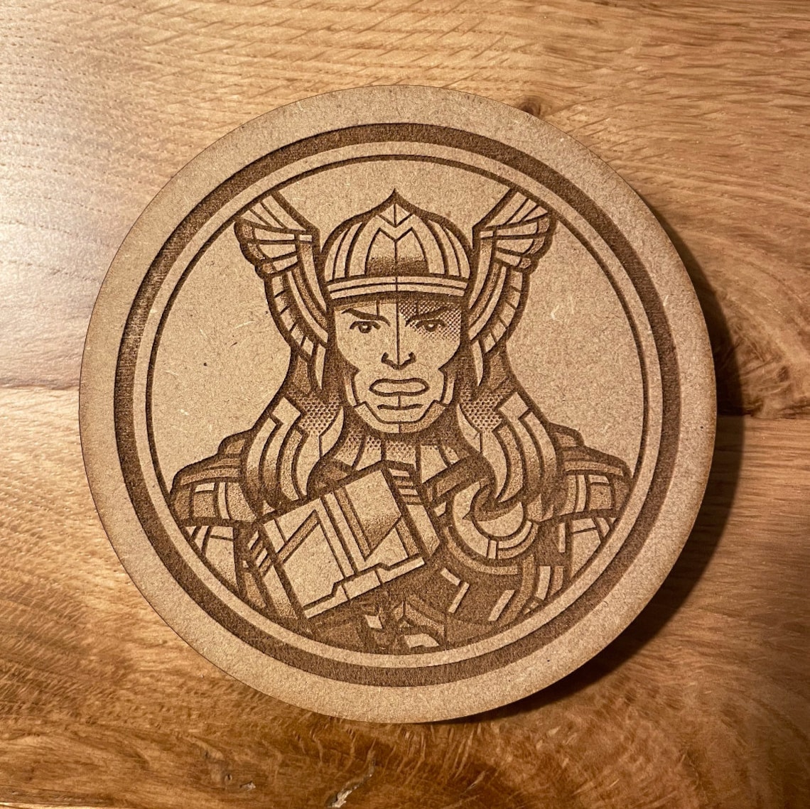 Marvel Thor Wooden Coaster Laser Engraved - Etsy