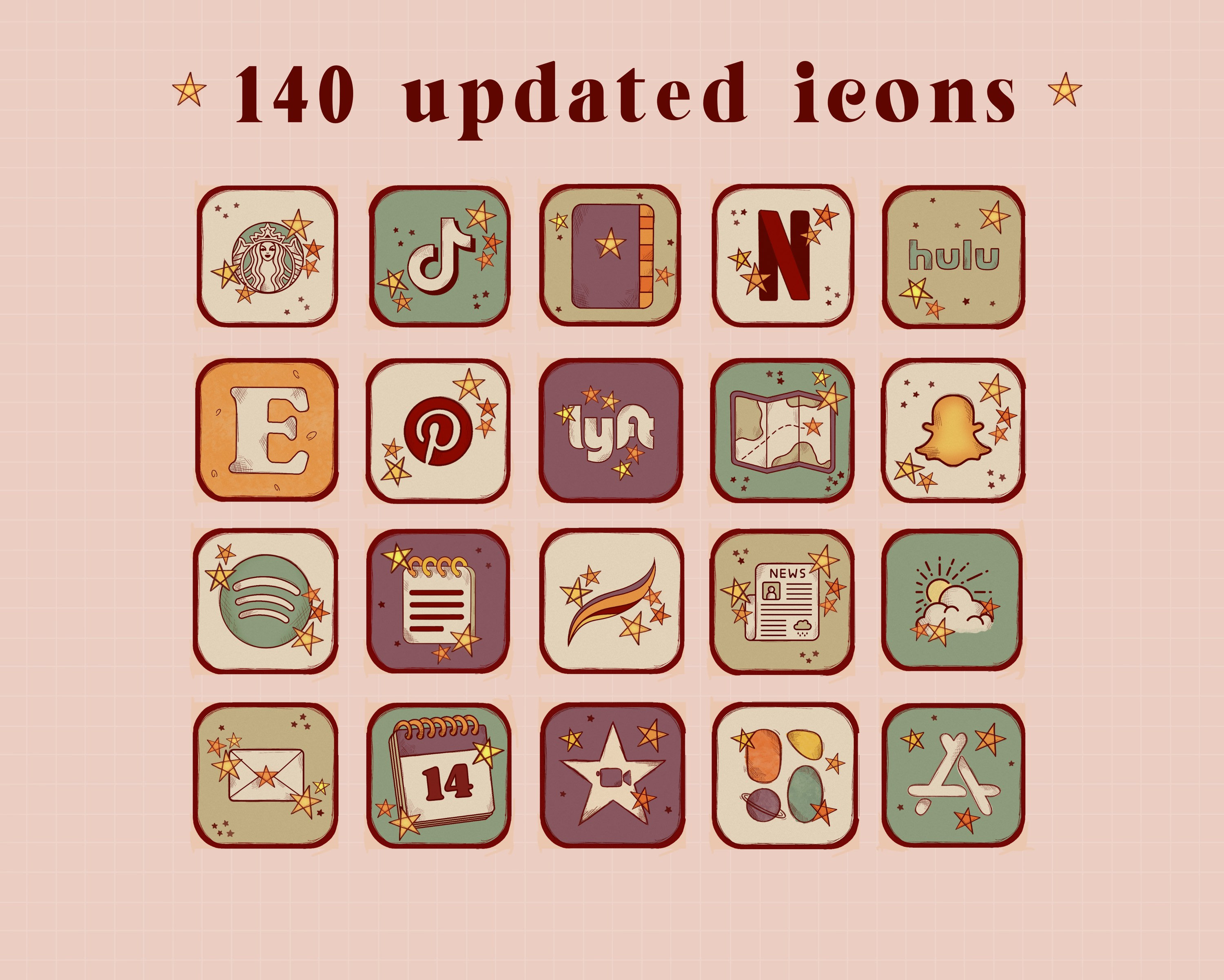 Celestial IOS App Icons Space Theme App Icons IOS 15 - Etsy