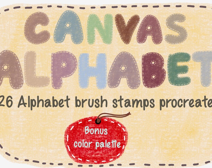 Procreate Brushes, 26 Alphabets Brush Stamp Procreate, Procreate Letter ...