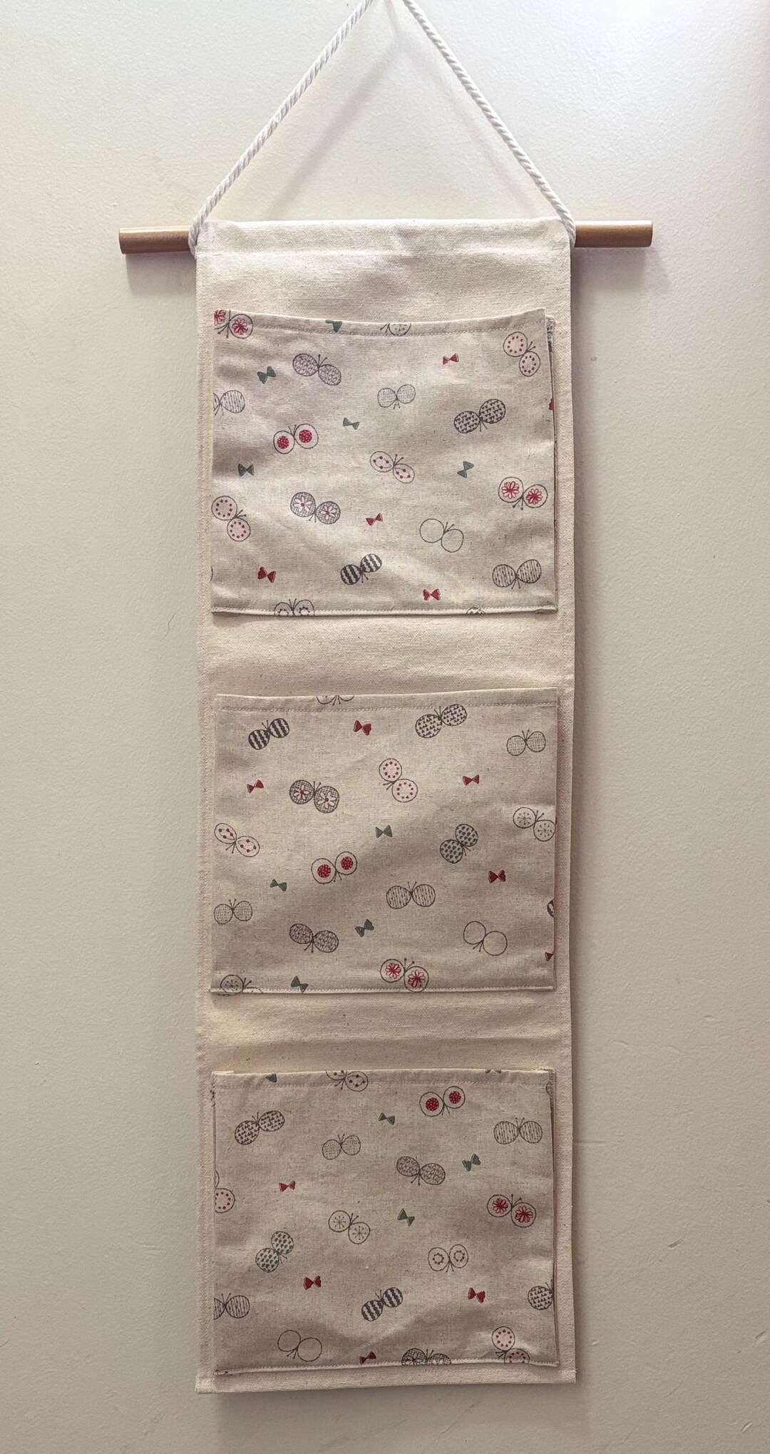 Fabric Wall Pocket Organizer: Cotton Linen Hanging Storage - Etsy