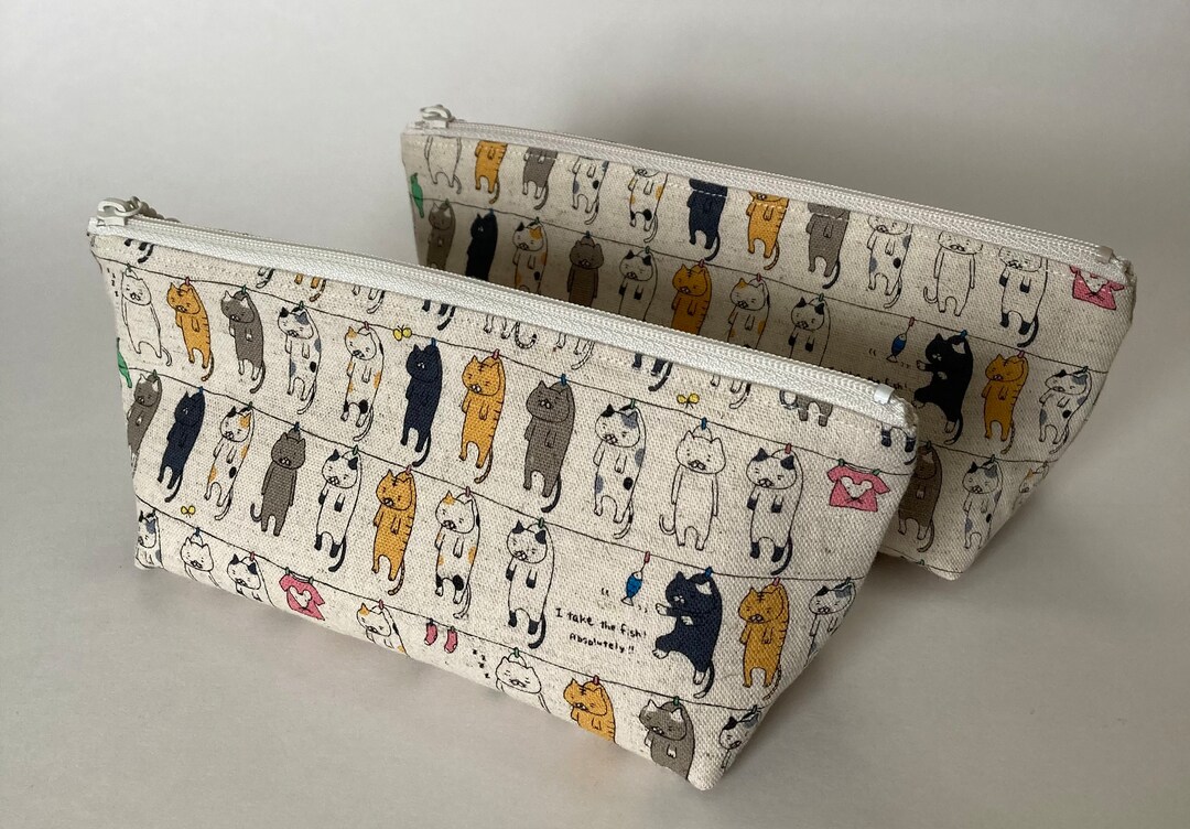 Cat Zipper Pouch Pencil Case Makeup Pouch - Etsy