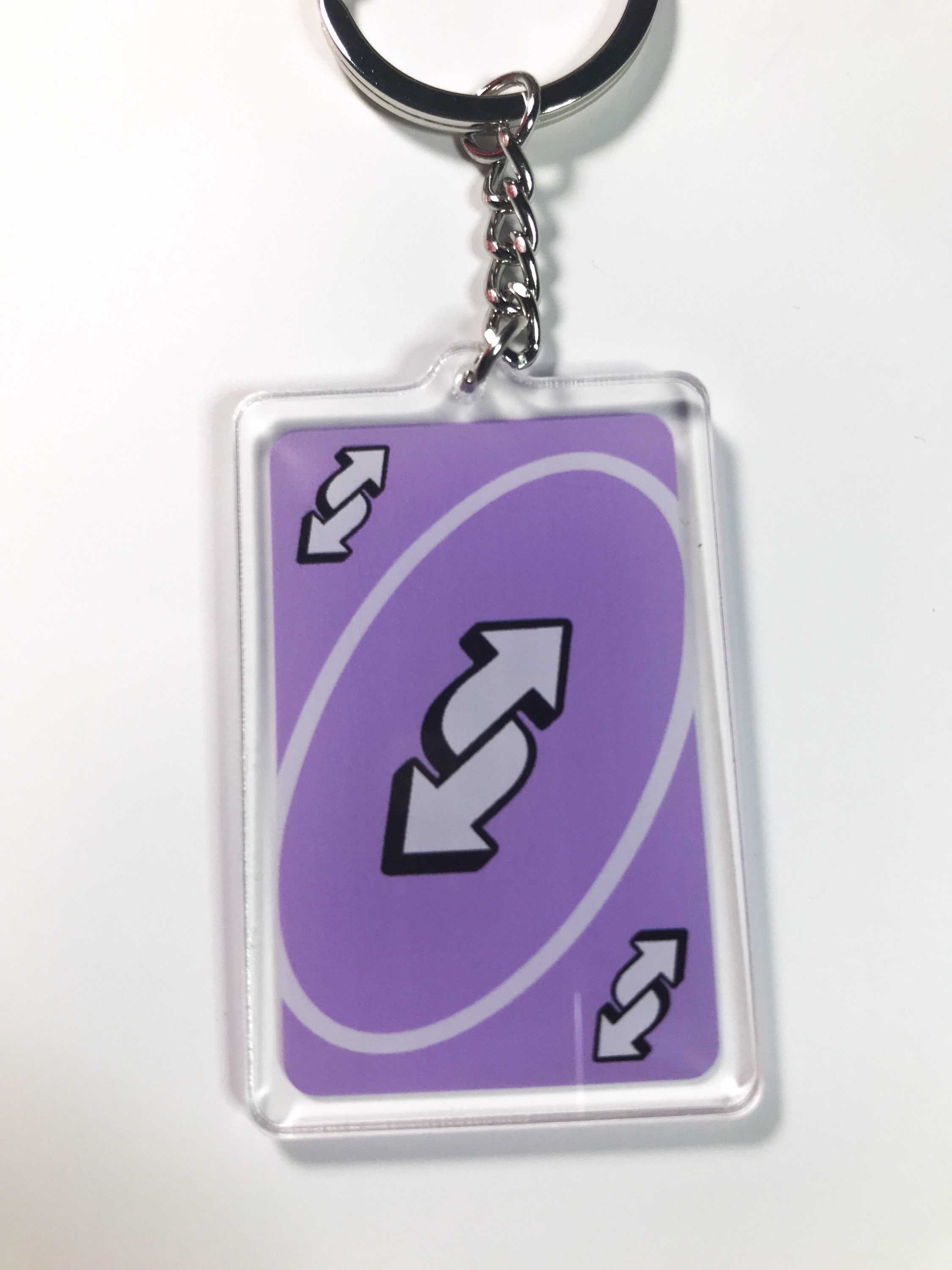 Uno Reverse Card Keychain Acrylic Keychain 2 Double-sided | Etsy