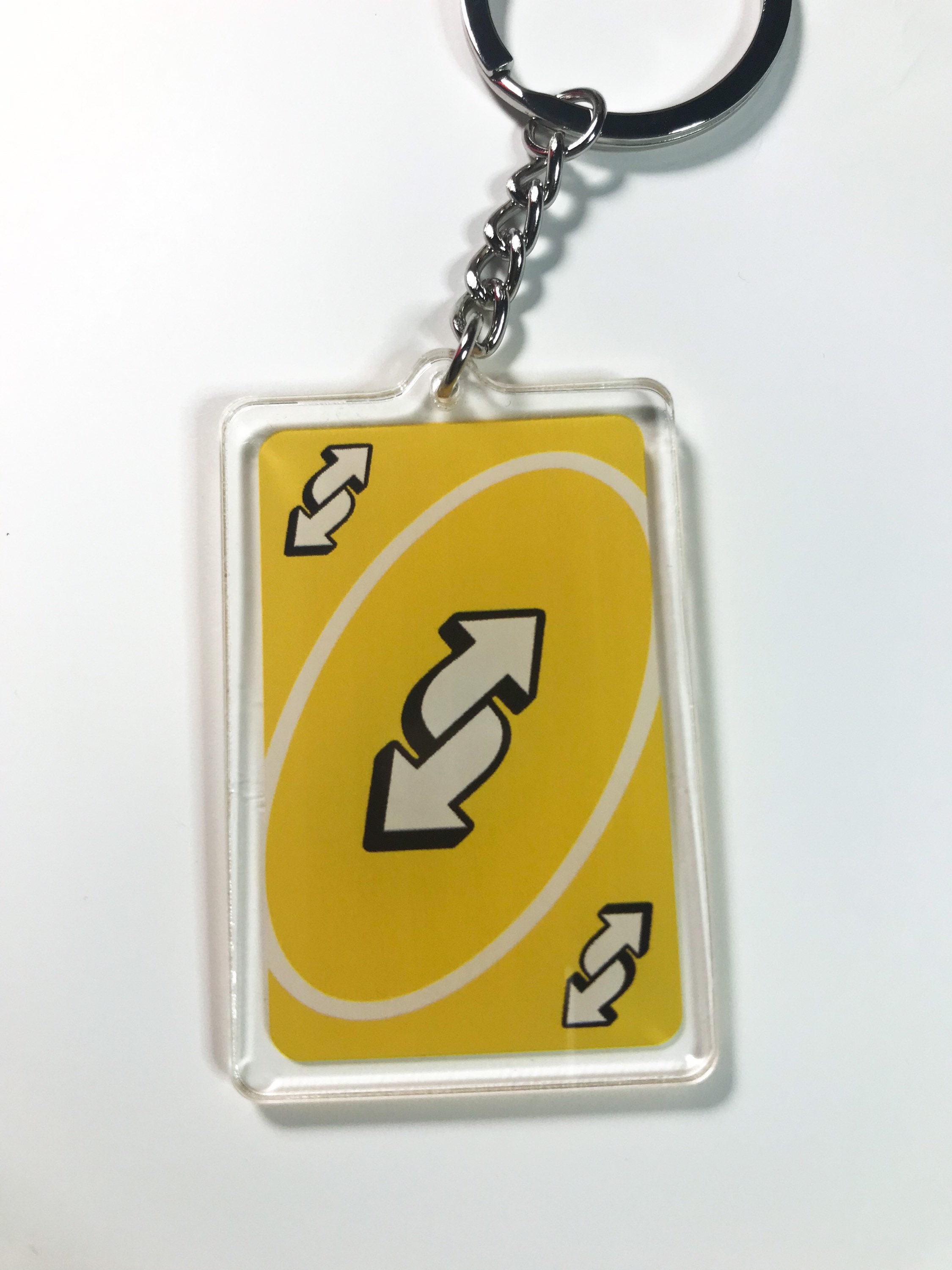 Uno Reverse Card Keychain Acrylic Keychain 2 Double-sided | Etsy