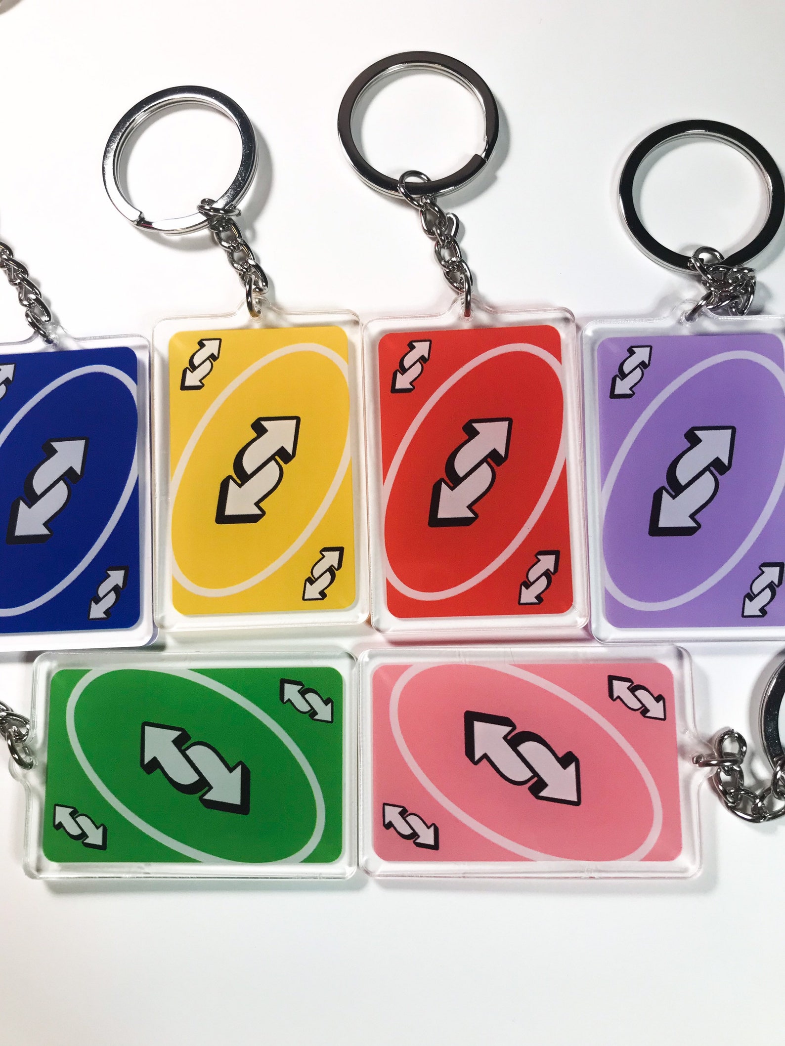 Uno Reverse Card Keychain Acrylic Keychain 2 Double-sided | Etsy