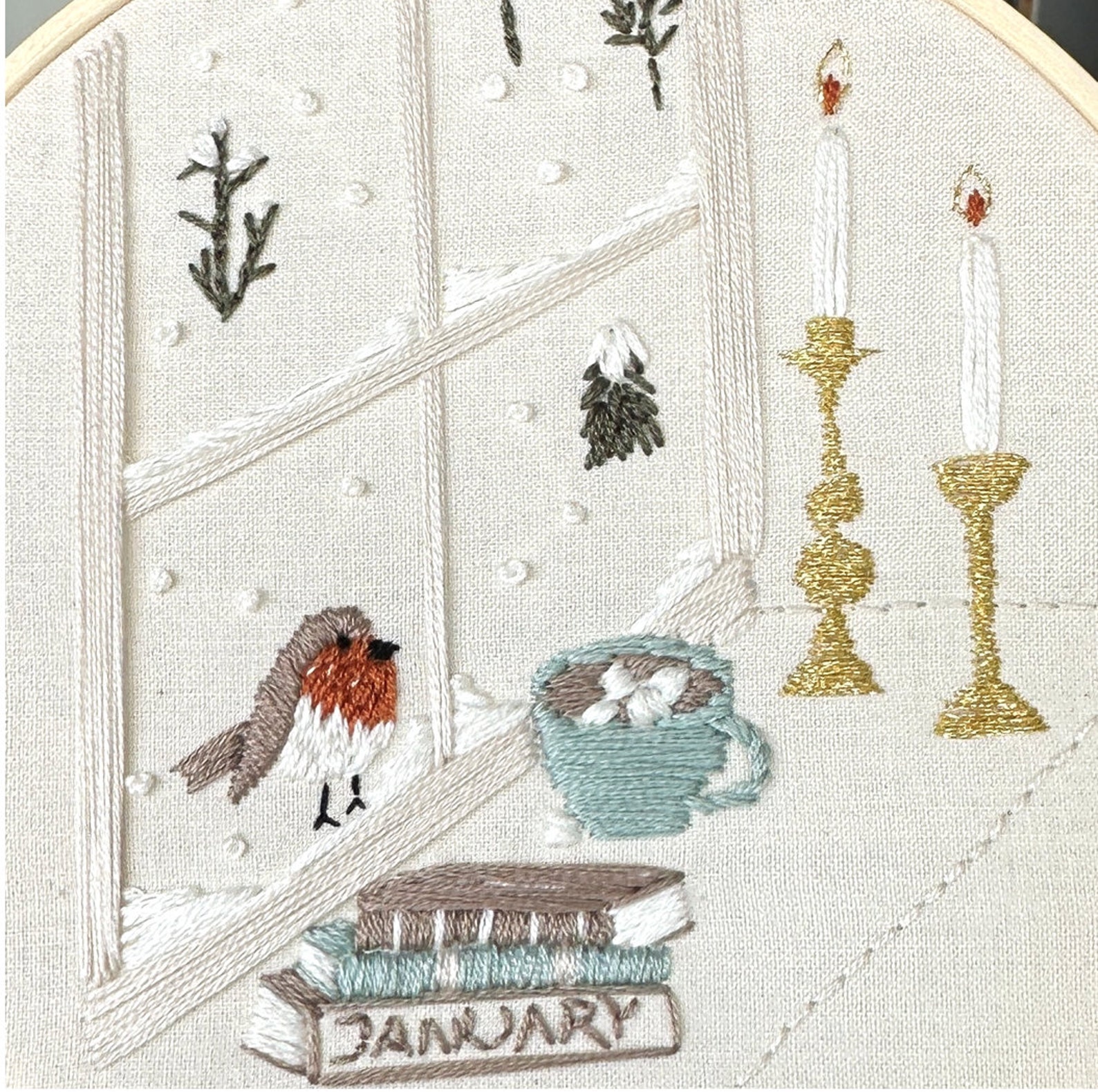Cozy Winter Embroidery Pattern PDF Step by Step Embroidery Pattern With ...