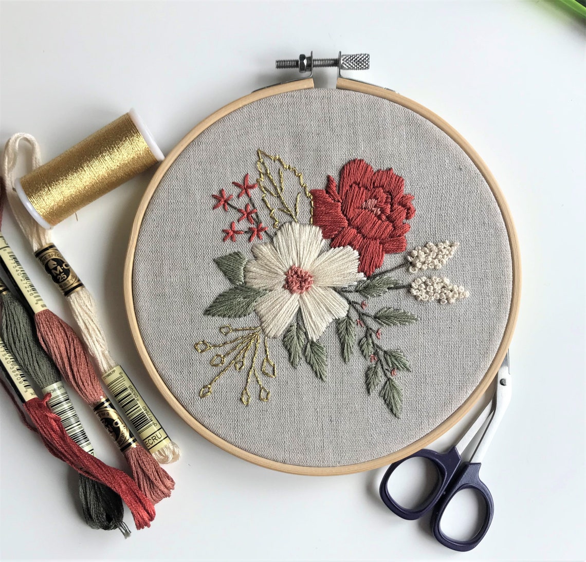 Flowers Hand Embroidery Pattern Floral Embroidery Pattern PDF - Etsy