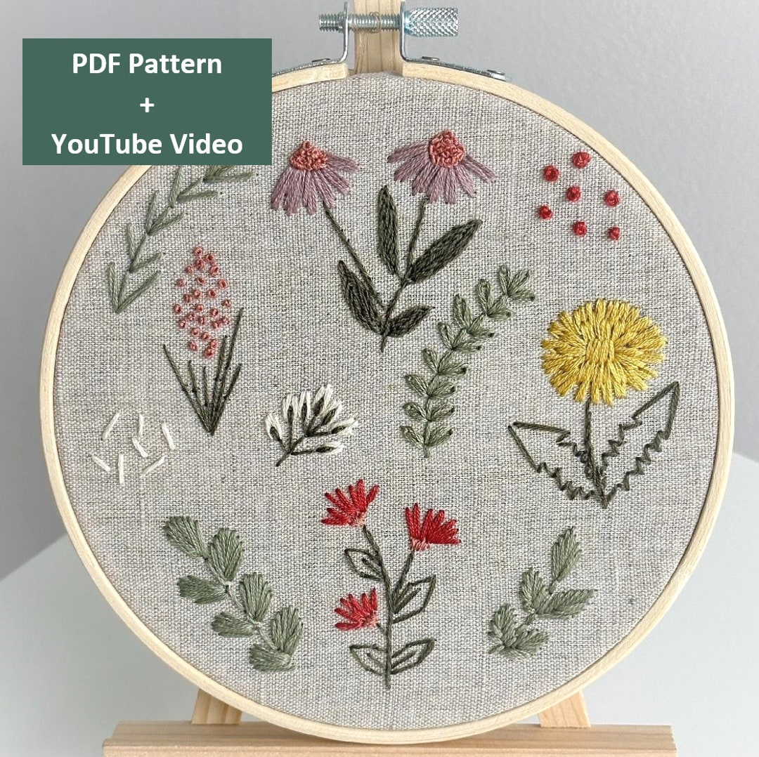 Small Flowers Embroidery Design With the Text Quote Enjoy the Little ...