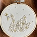 Embroidery Pattern Swan Hand Embroidery Design, 4 Inch Beginner Pattern ...
