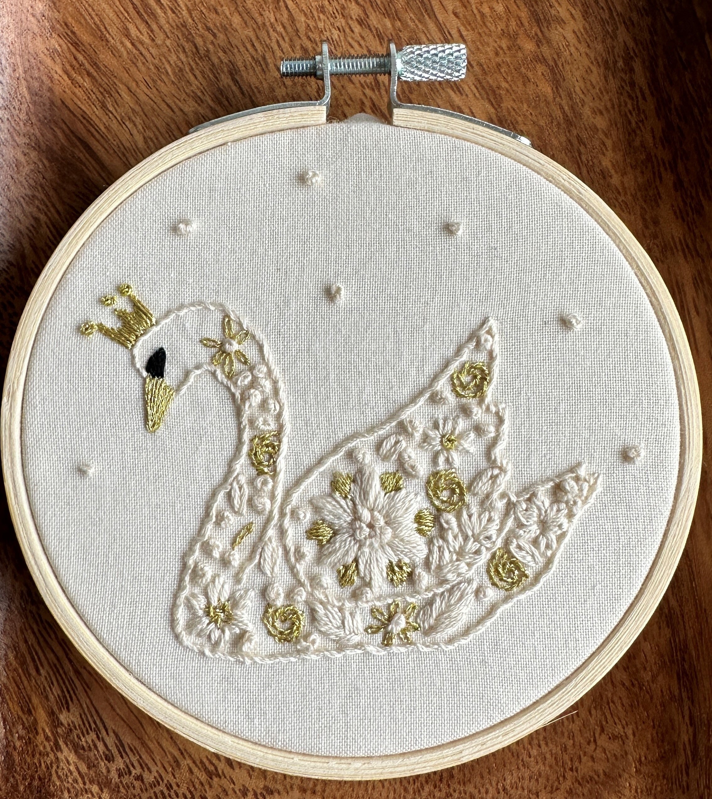 Embroidery Pattern Swan Hand Embroidery Design 4 Inch - Etsy