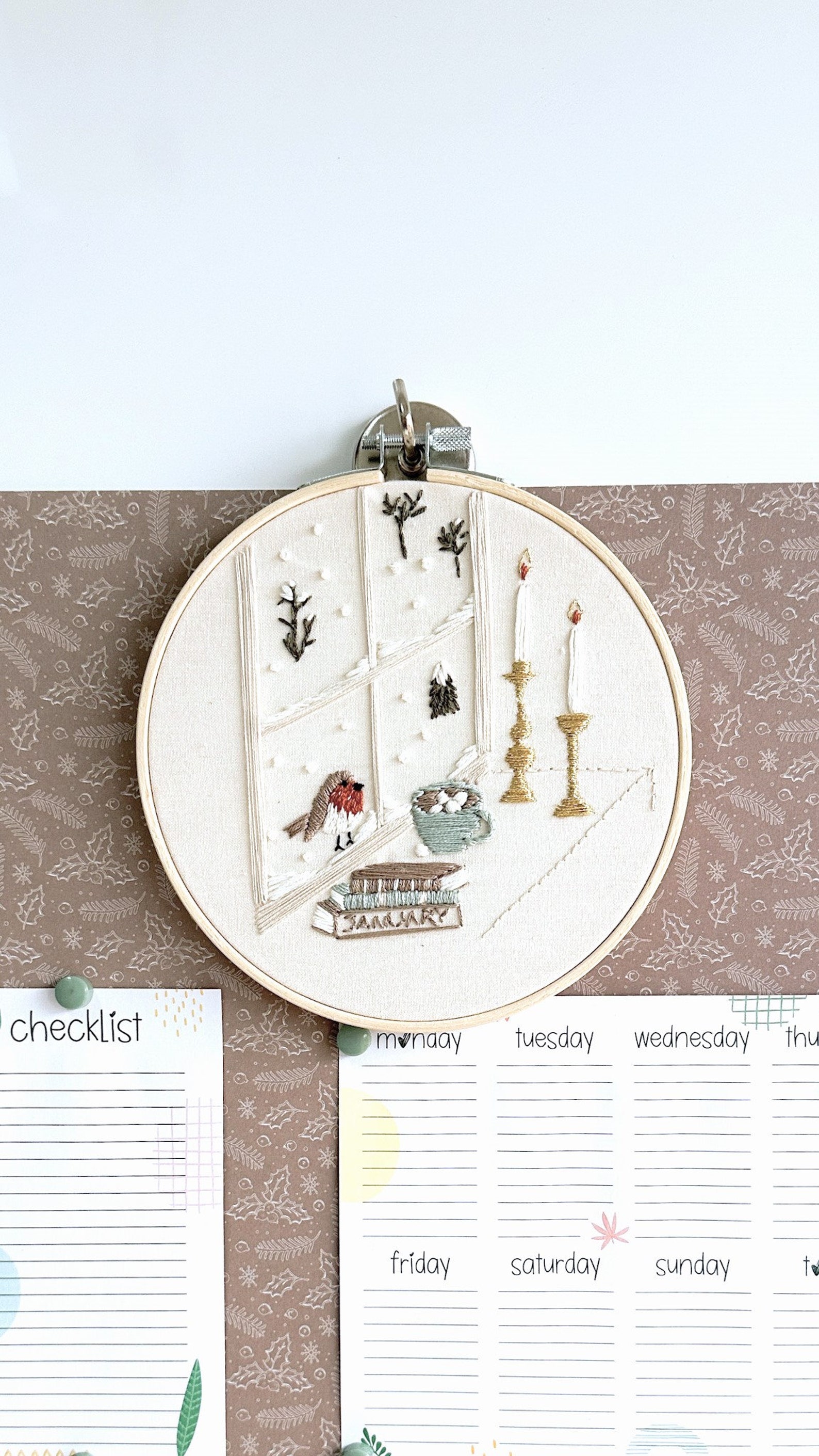 Cozy Winter Embroidery Pattern PDF Step by Step Embroidery Pattern With ...