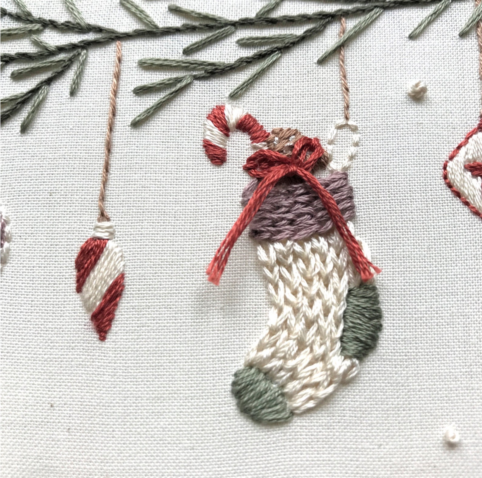 Christmas Stocking Ornament Hand Embroidery Pattern, Beginner Christmas ...