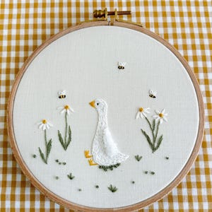 Cute Goose Embroidery Pattern PDF Baby Announcement Silly Goose ...