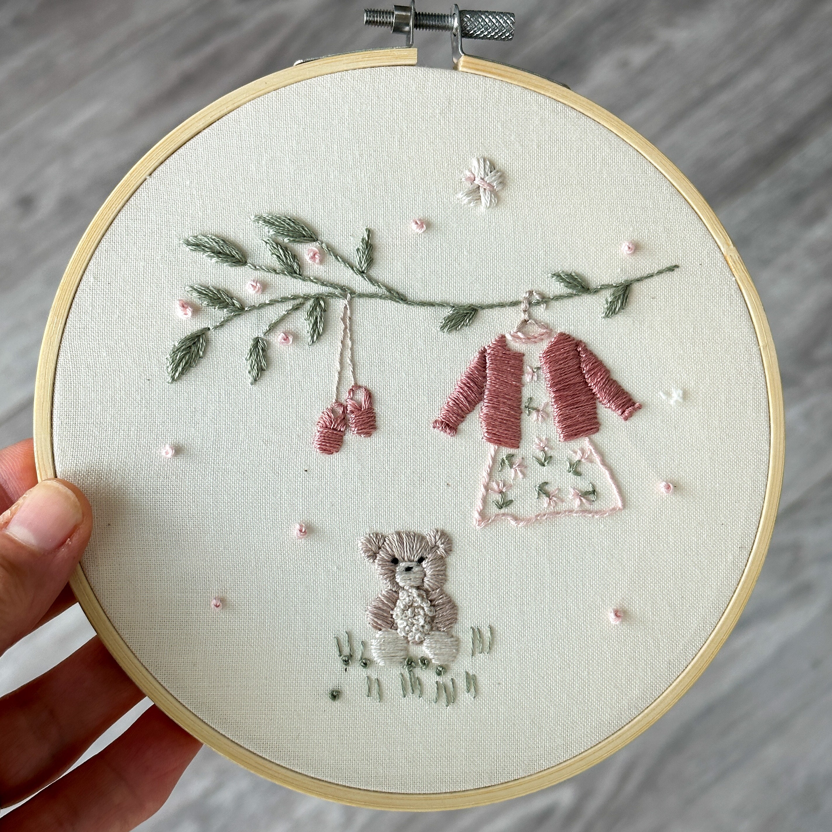 Oh Baby Girl Embroidery Pattern, Girl Baby Clothesline Design, Nursery ...