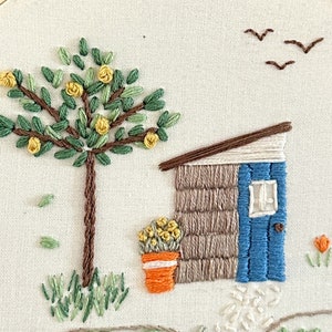 Vegetable Garden Embroidery Pattern, Summer Garden Hand Embroidery Step ...