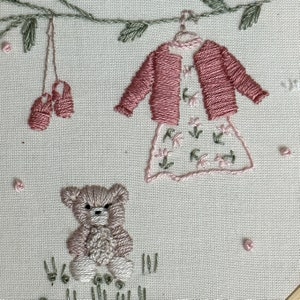 Oh Baby Girl Embroidery Pattern, Girl Baby Clothesline Design, Nursery ...